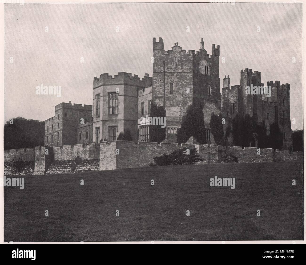 Raby Castle, close to the town of Staindrop, Northumberland, the ...