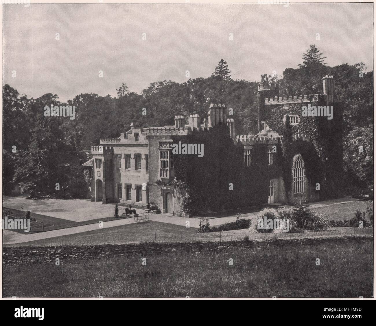 Kentchurch Court, a mansion in the somewhat severe castellated style ...