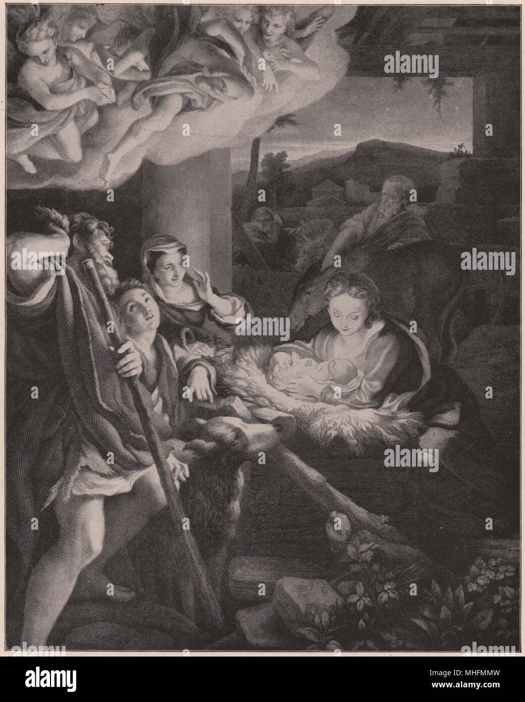 The "Holy Night" (By Correggio), Dresden Gallery Stock Photo - Alamy