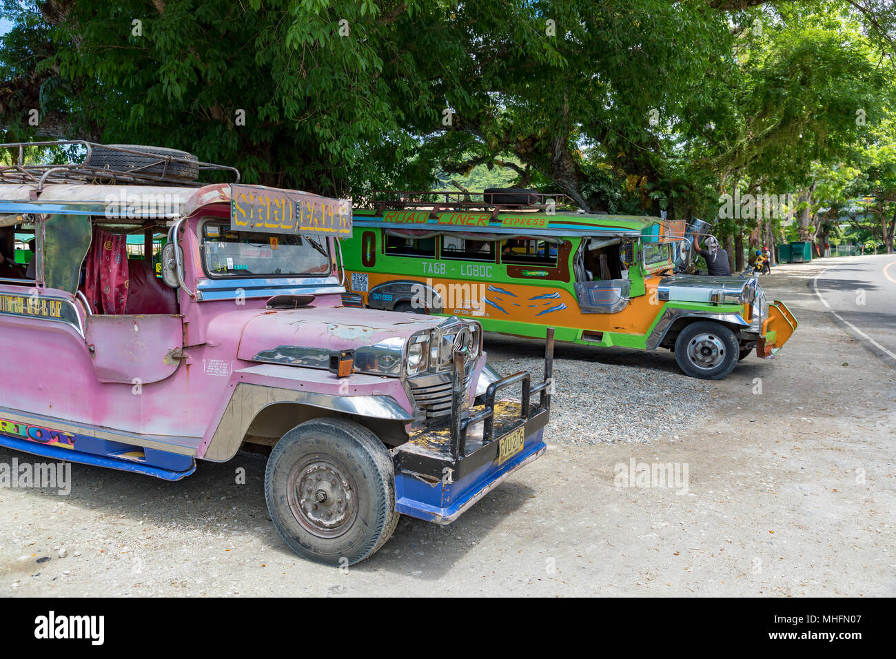 Bohol Philippines 19 April, 2018 Floating restaurants on the river at ...