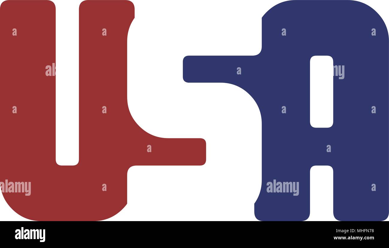 alphabet art logo logotype red and blue theme vector Stock Vector Image ...