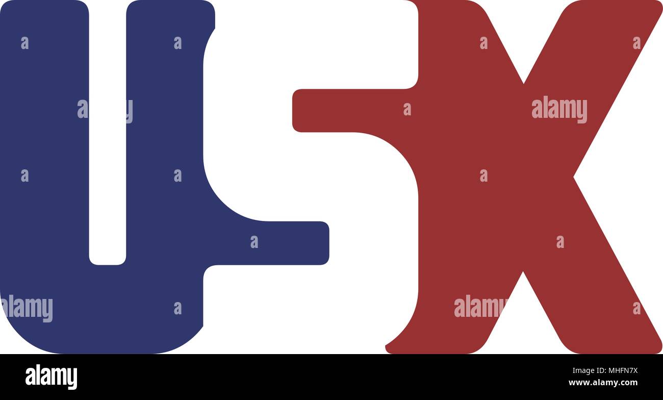 alphabet art logo logotype red and blue theme vector Stock Vector Image ...