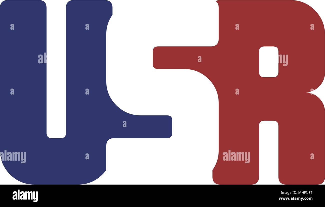 alphabet art logo logotype red and blue theme vector Stock Vector Image ...