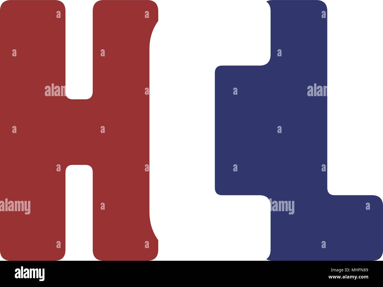 alphabet art logo logotype red and blue theme vector Stock Vector Image ...