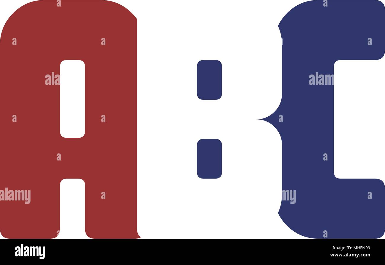 alphabet art logo logotype red and blue theme vector Stock Vector Image ...