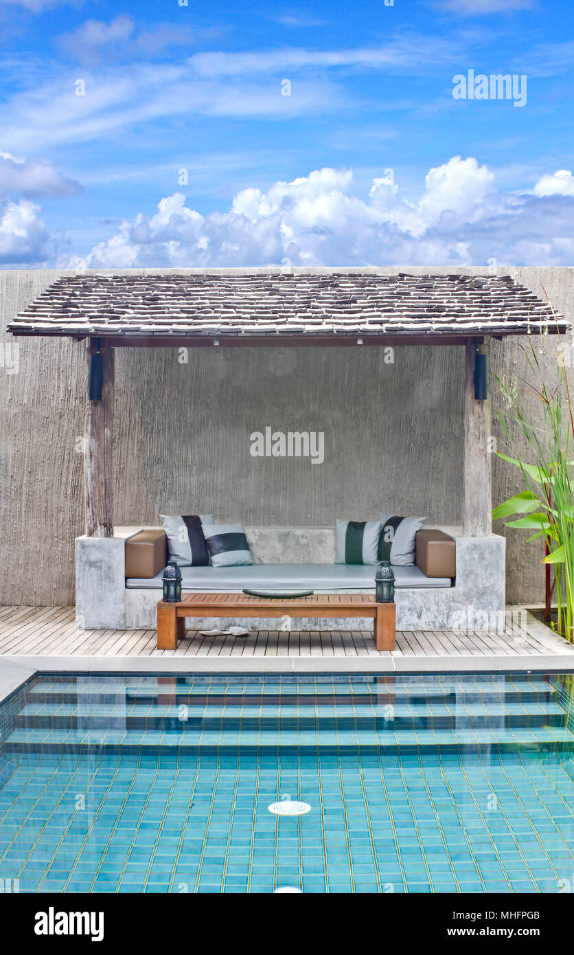Hut At Swimming Pool Of The Luxury Hotel Stock Photos & Hut At Swimming ...