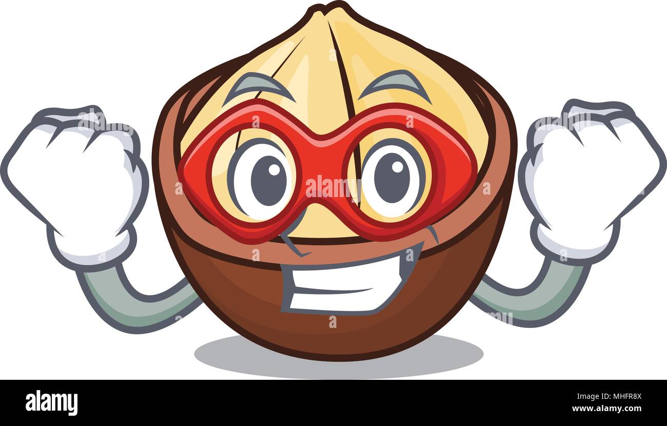 Super hero macadamia character cartoon style Stock Vector Image & Art ...