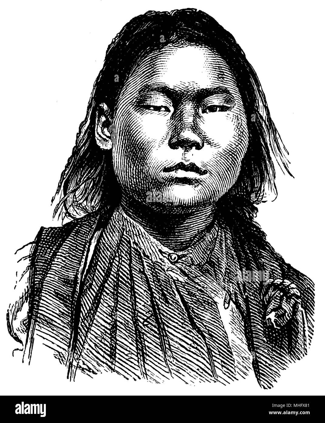 Gilyak woman (Mongolian Stock Photo - Alamy