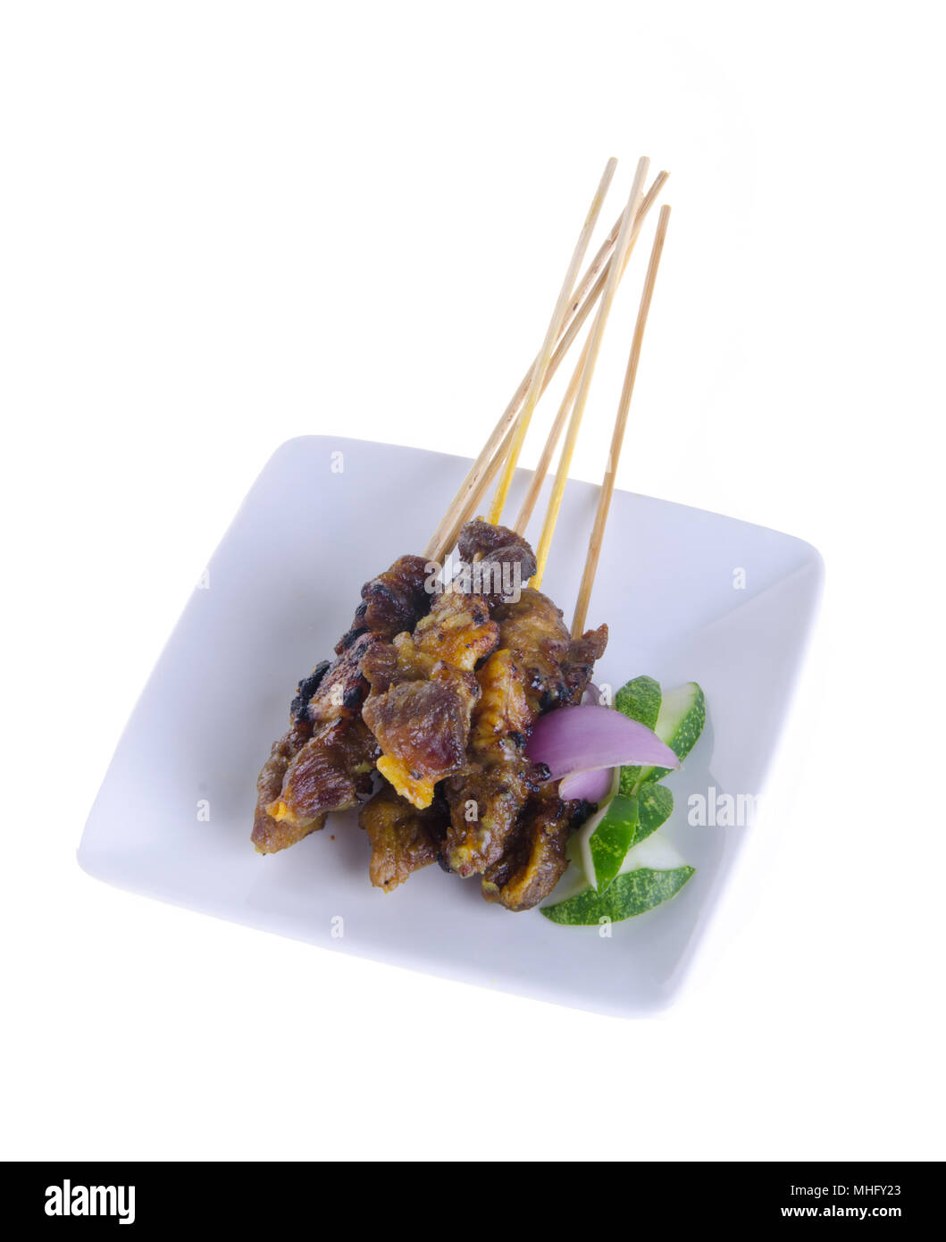 Satay. Asian cuisine - Satay on a background Stock Photo - Alamy