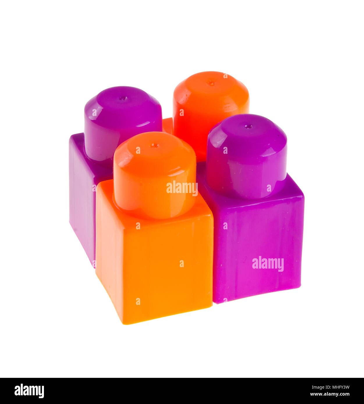 Plastic building blocks on a background Stock Photo - Alamy