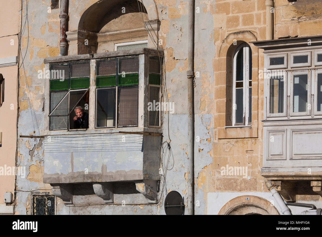 Valletta is well known for its iconic window boxes or Oriel windows ...