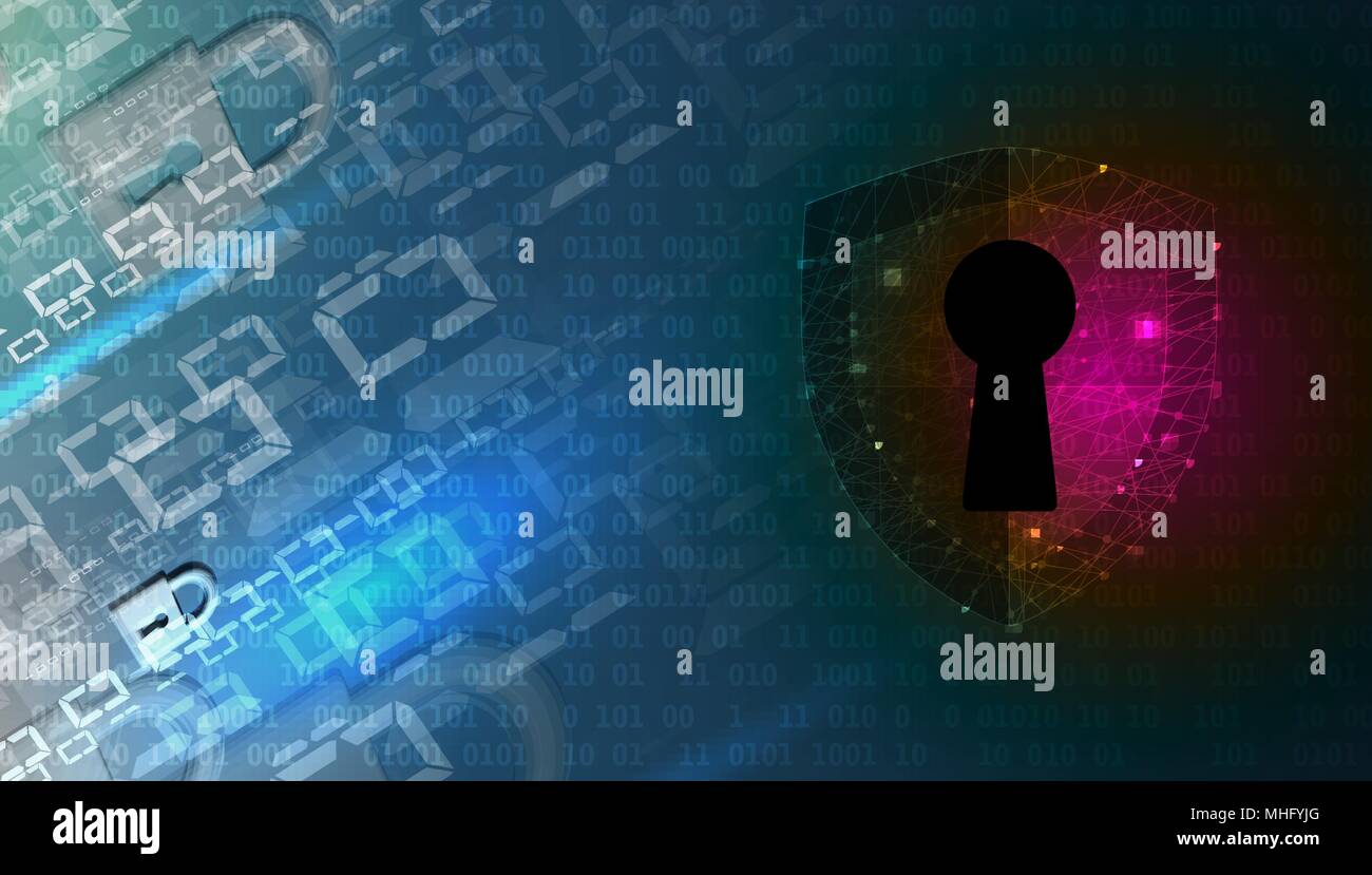 Technology security concept. Modern safety digital background ...