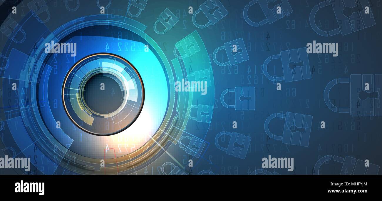 Technology security concept. Modern safety digital background ...