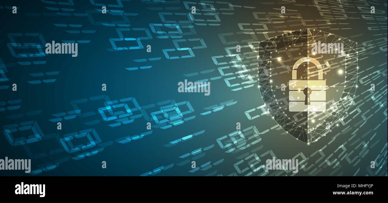 Technology security concept. Modern safety digital background ...