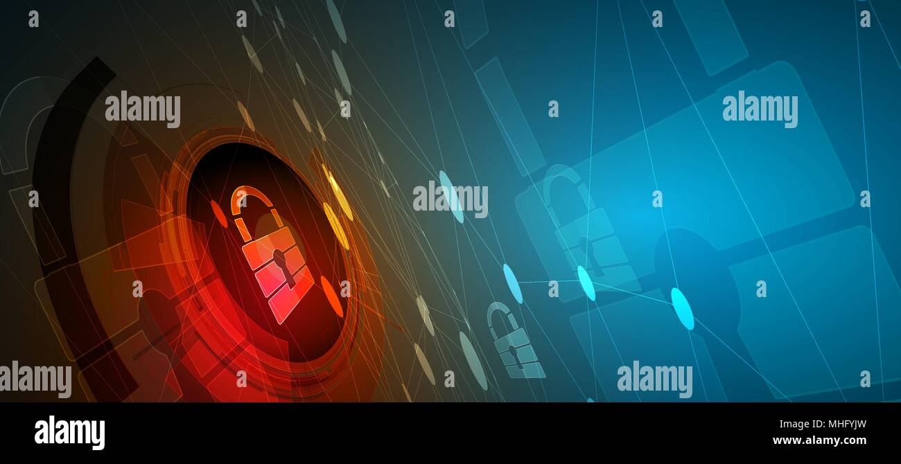 Technology security concept. Modern safety digital background ...
