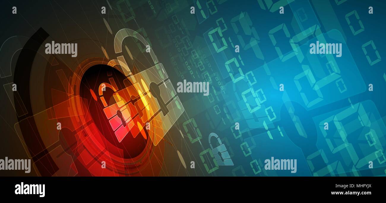 Technology security concept. Modern safety digital background ...