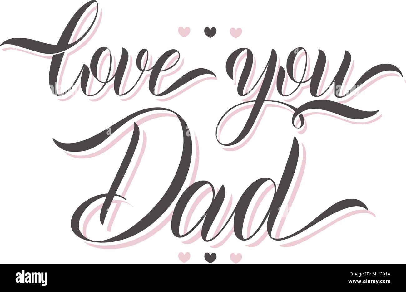 Love dad word lettering Stock Vector Images - Alamy