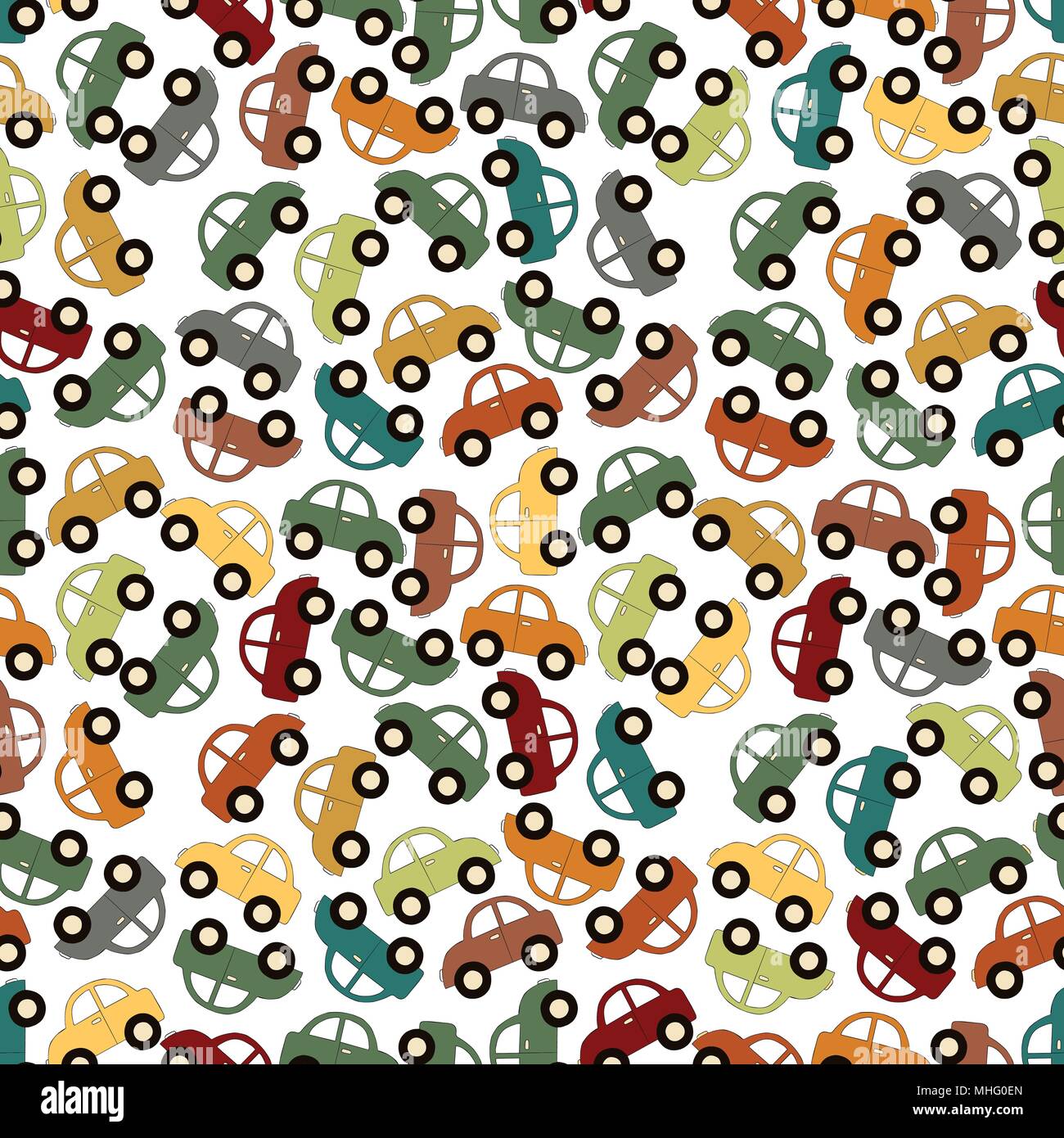 Seamless pattern background with cartoon car Stock Vector Image & Art ...