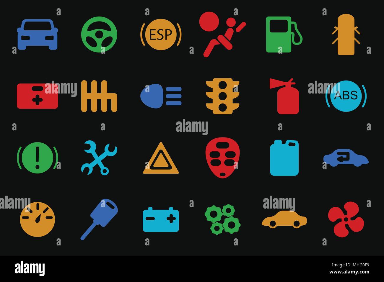 Vector car icons set Stock Vector Image & Art - Alamy