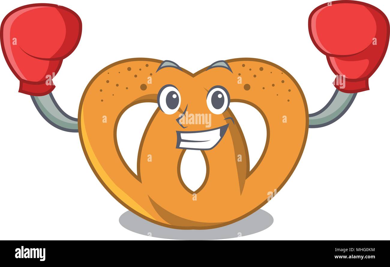 Boxing pretzel character cartoon style Stock Vector Image & Art - Alamy