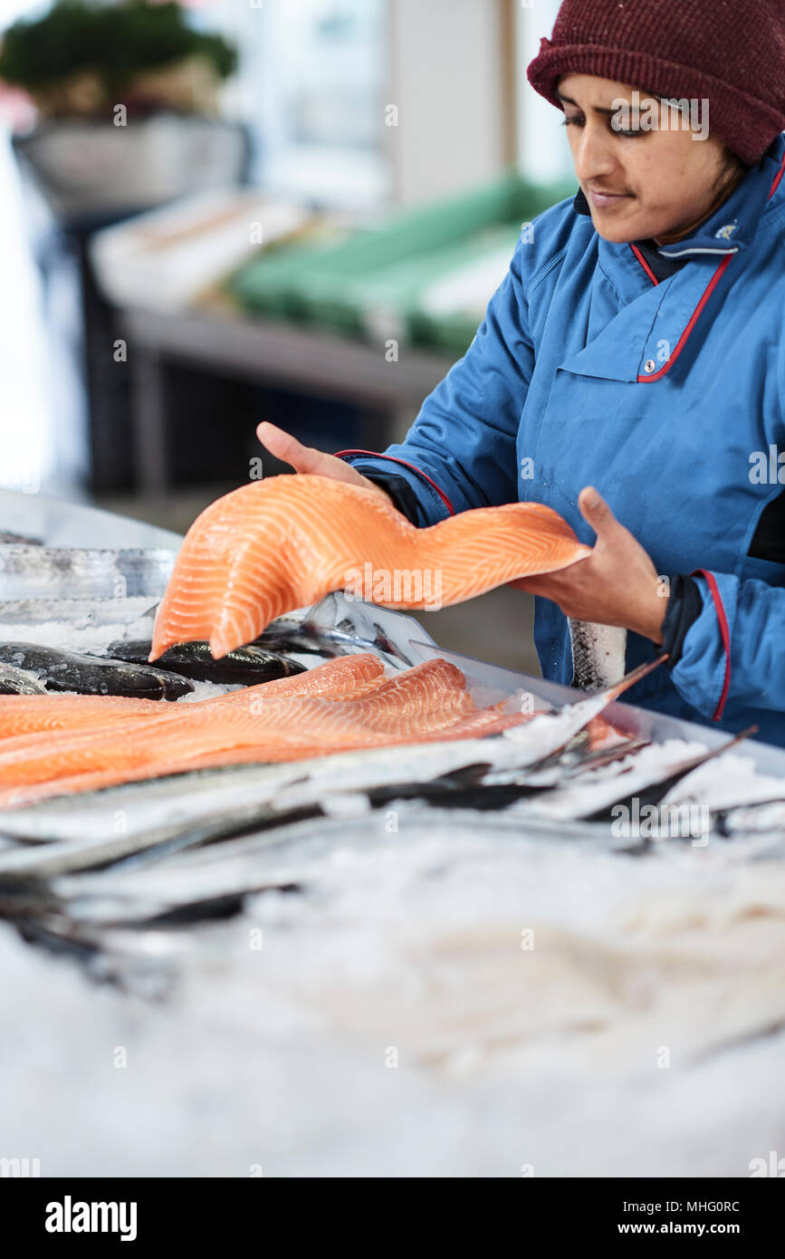 Fresh fish in a fishshop Stock Photo - Alamy