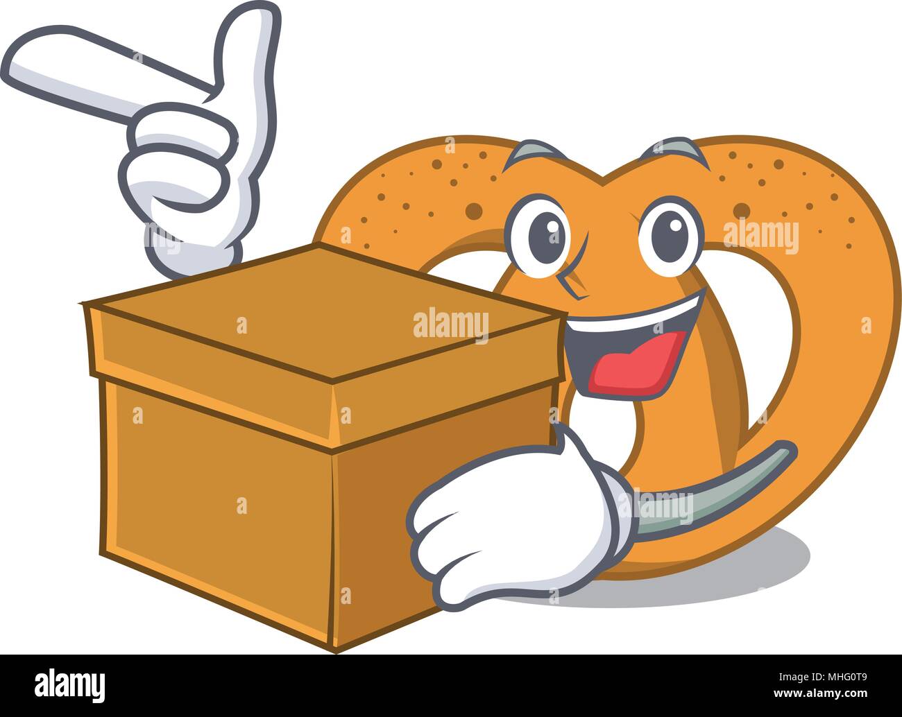 Snack box pretzel Stock Vector Images - Alamy