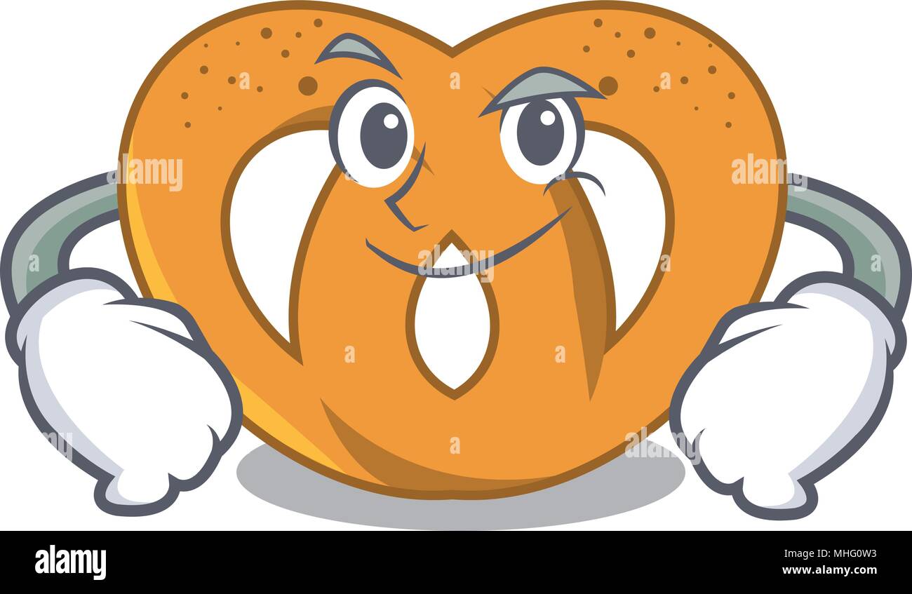 Smirking pretzel character cartoon style Stock Vector Image & Art - Alamy
