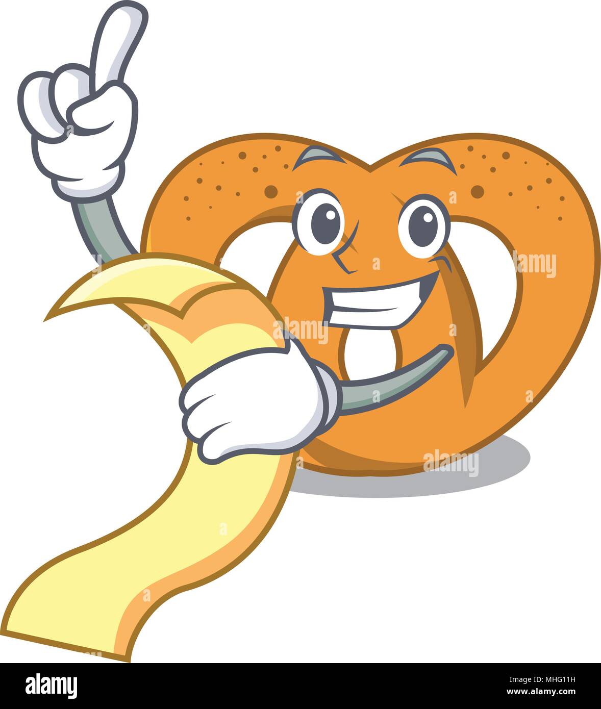 With menu pretzel mascot cartoon style Stock Vector Image & Art - Alamy
