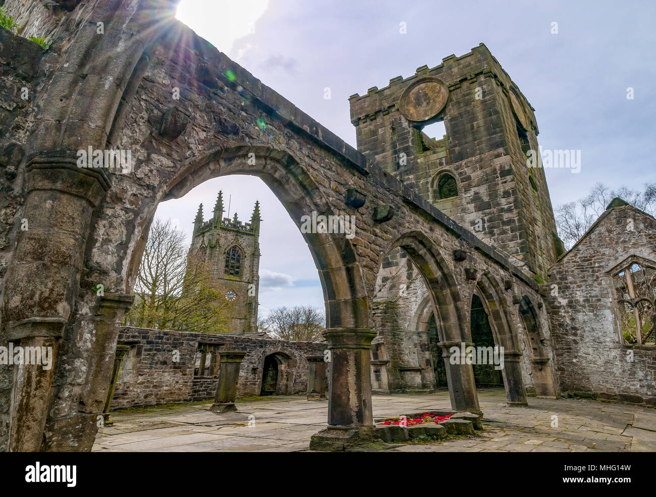 St Thomas The Apostle Church, Heptonstall Ruin Stock Photo - Alamy