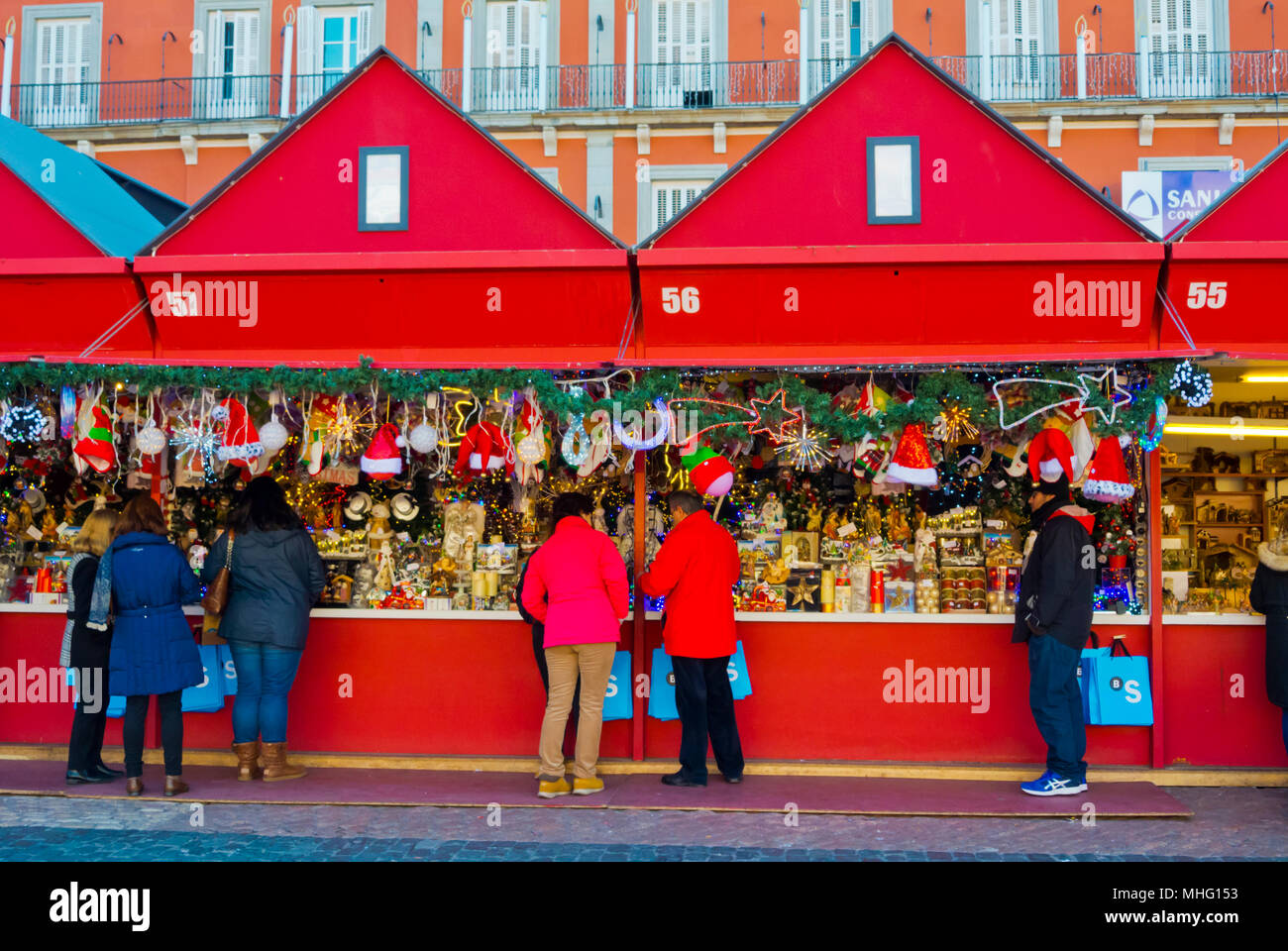 Christmas market, Plaza Mayor, Madrid, Spain Stock Photo - Alamy