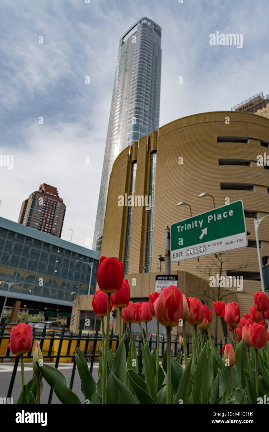 new york trinity place buildings view Stock Photo - Alamy