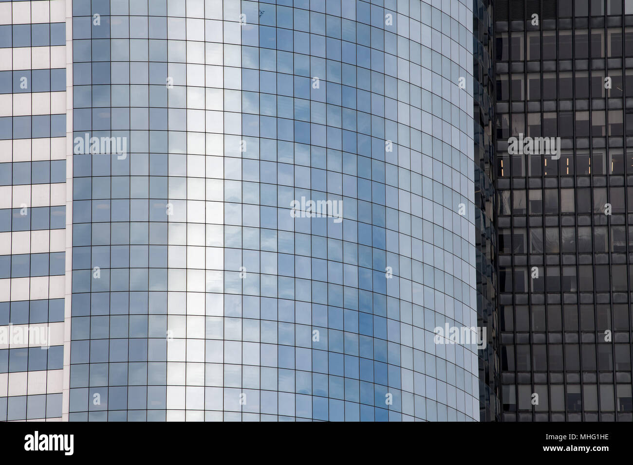 new york manhattan skyscrapers building detail reflections on windows ...