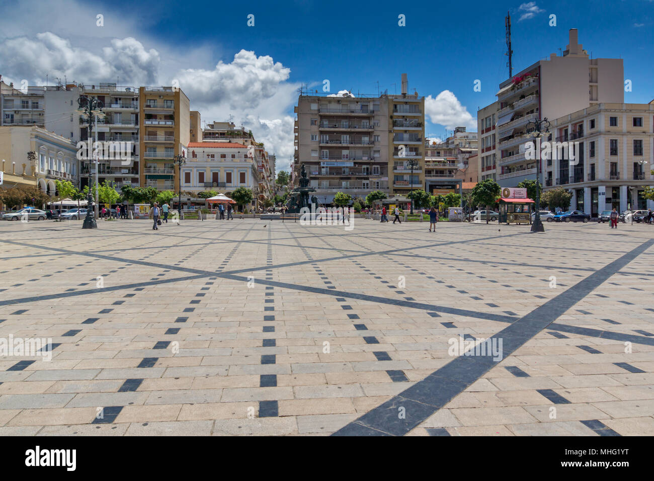 King George I Square in Patras, Peloponnese, Western Greece Stock Photo ...