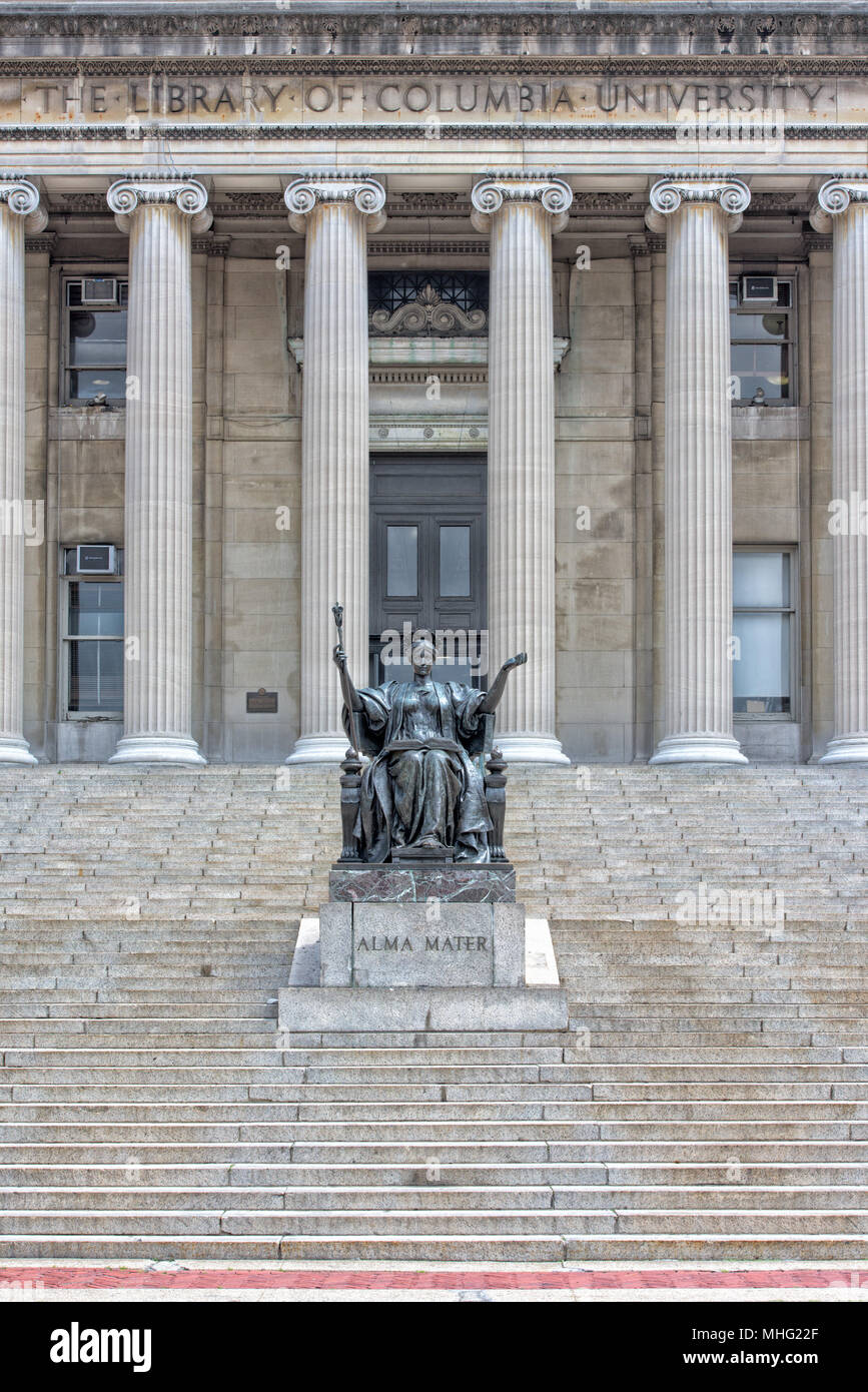 Columbia University Library in New York facade Stock Photo - Alamy