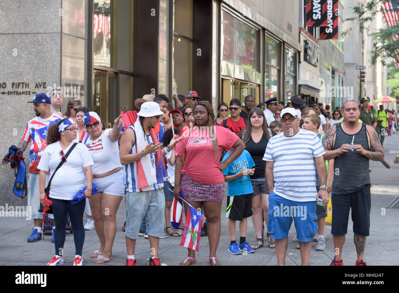 NEW YORK CITY - JUNE 14 2015: Annual Puerto Rico Day Parade filled 5th ...