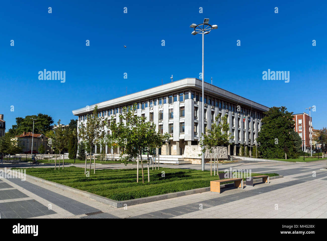Administrative building from communist period and panorama to City of ...
