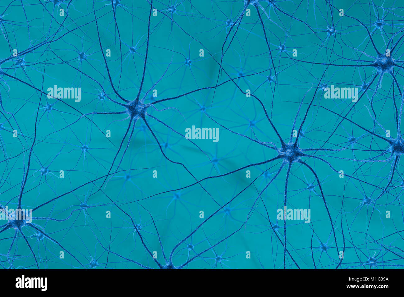 The neurons of the brain cell. 3D render Stock Photo - Alamy