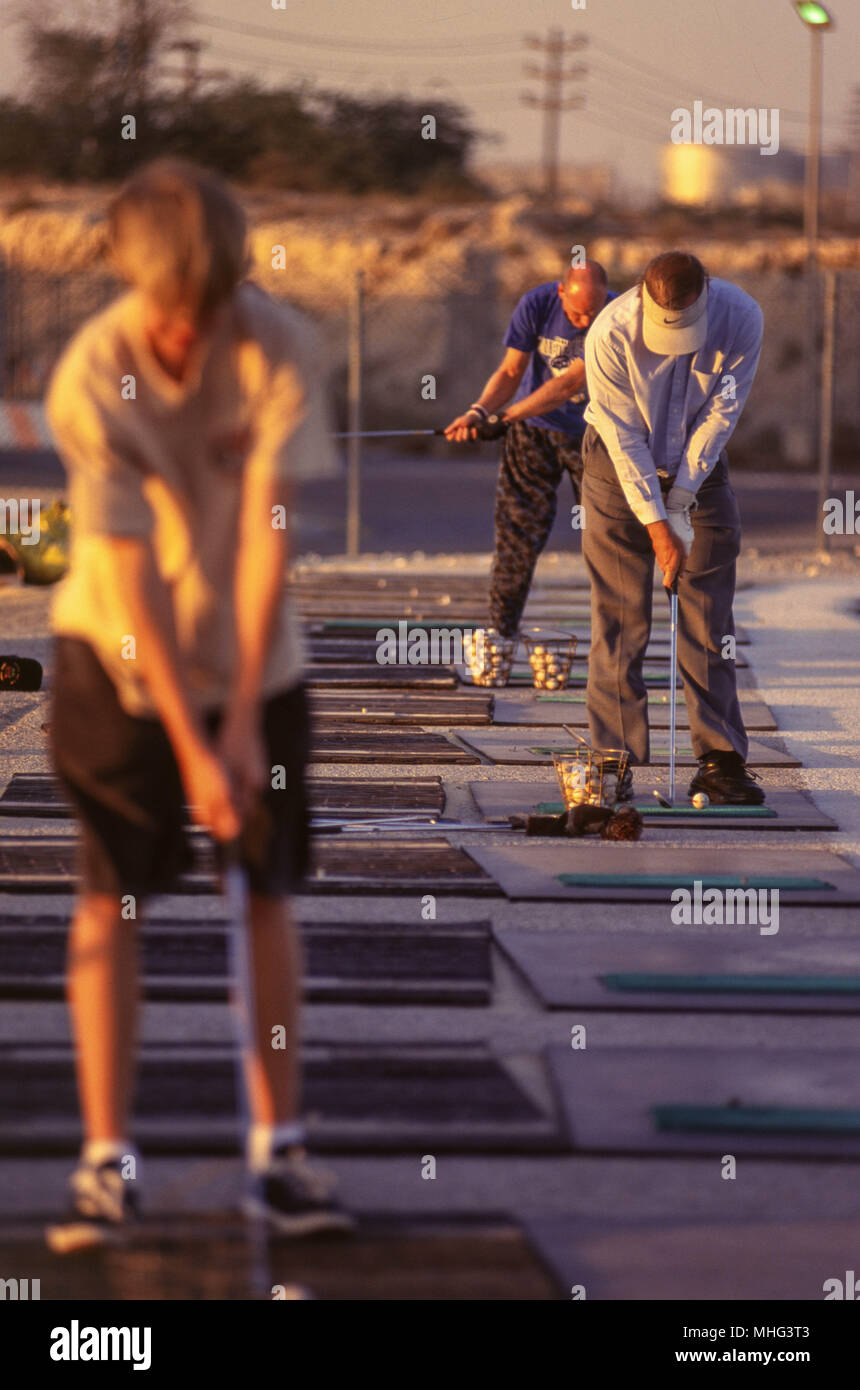 dhahran, saudi arabia -- the golf practicing range at the sprawling ...