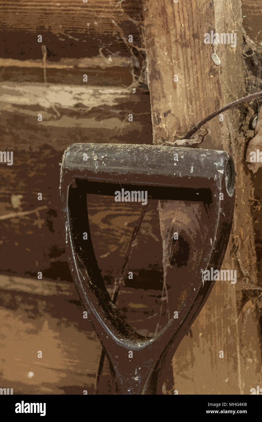 Old spade handle hi-res stock photography and images - Alamy