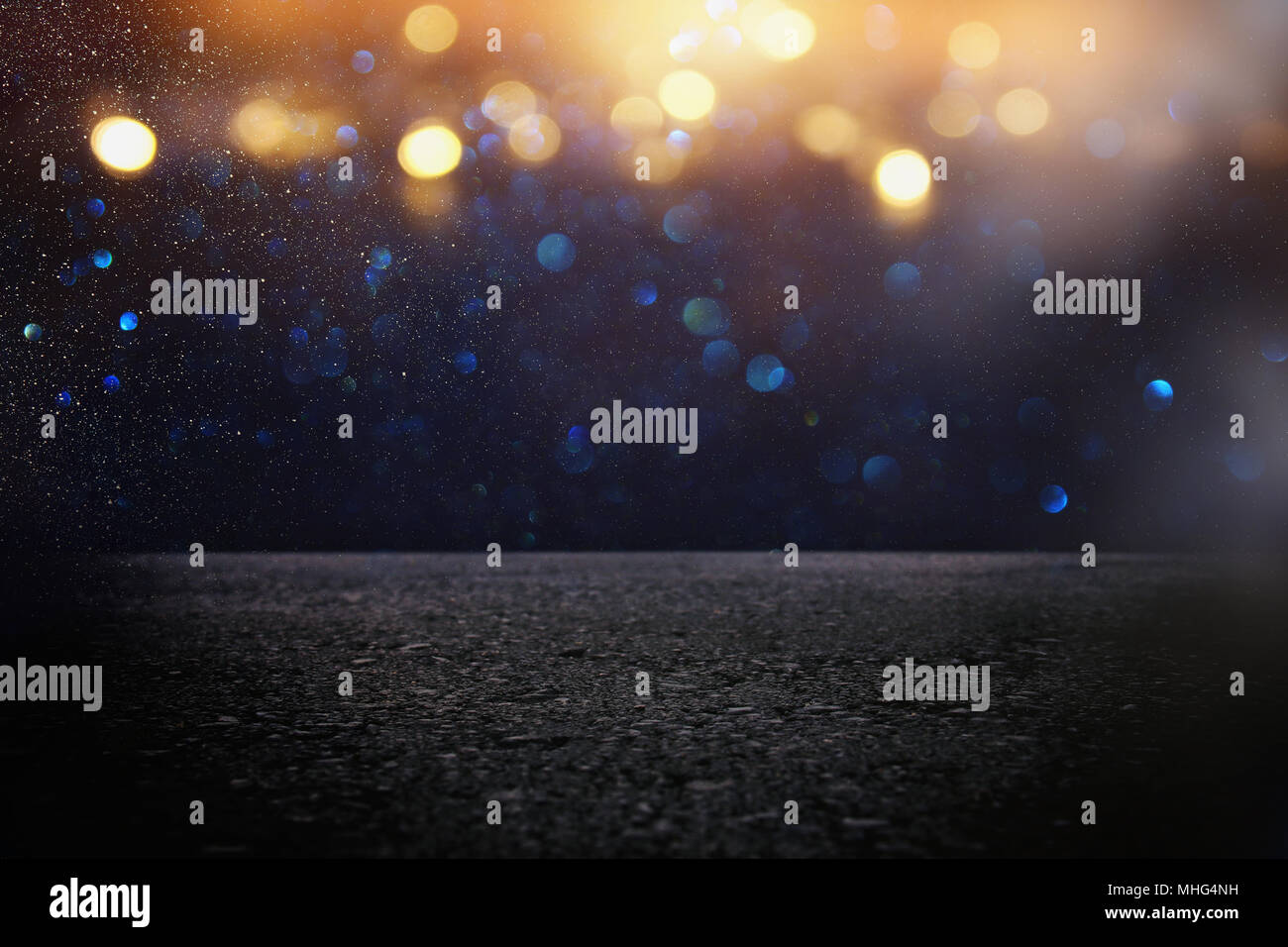 dark concentrate or asphalt floor with dark black glitter background ...