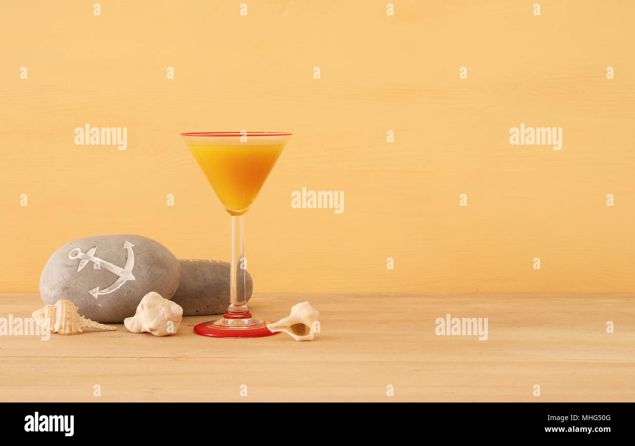 nautical, vacation and travel image with sea life style objects over ...