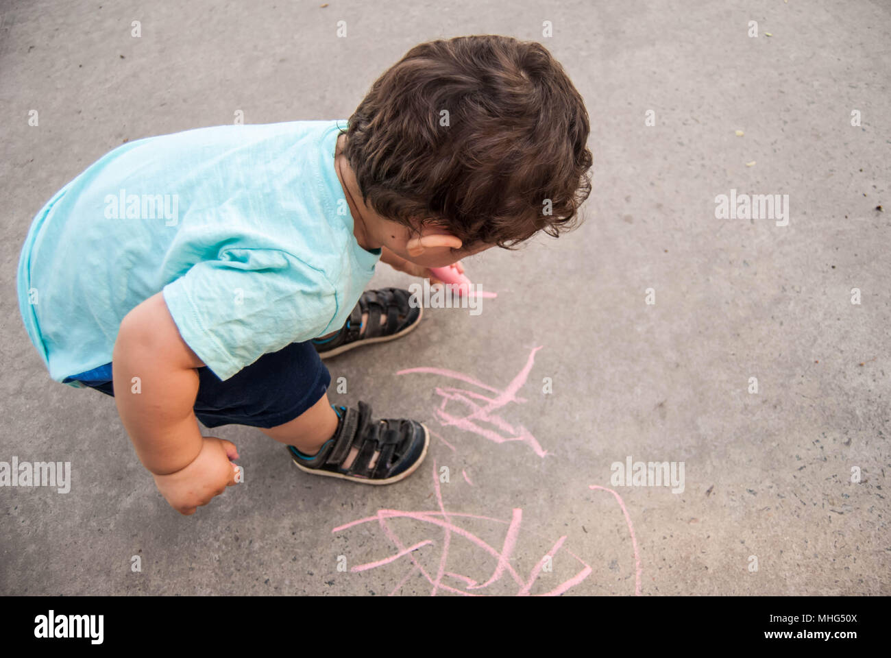 Child development in chalk drawing Stock Photo - Alamy