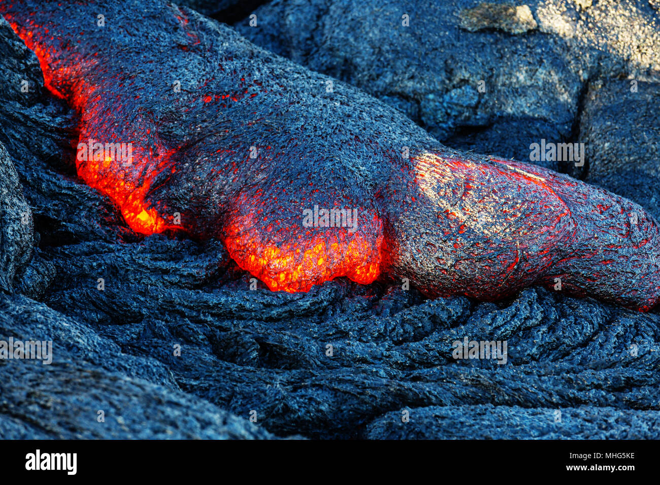 lava flow on Big Island, Hawaii Stock Photo - Alamy