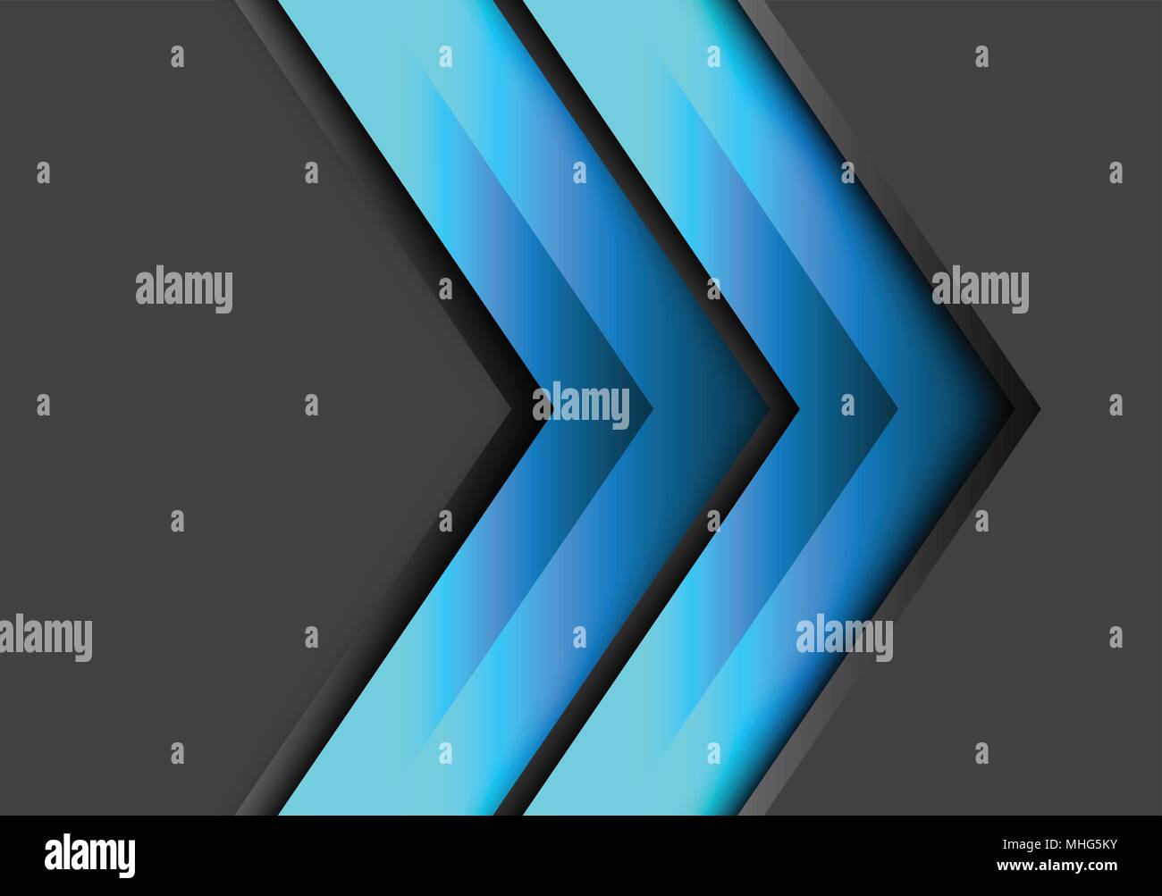 Abstract blue light arrow on grey design modern futuristic background ...