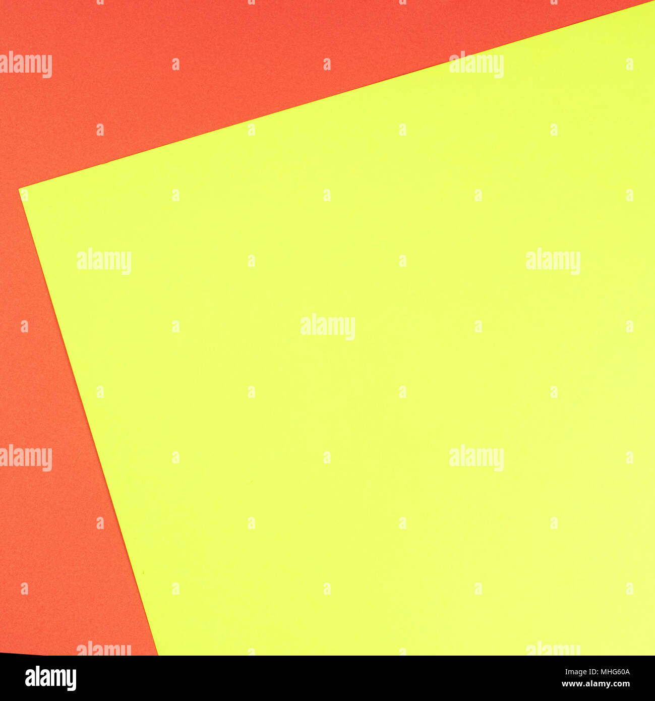 Color papers geometry flat composition background with yellow and red ...
