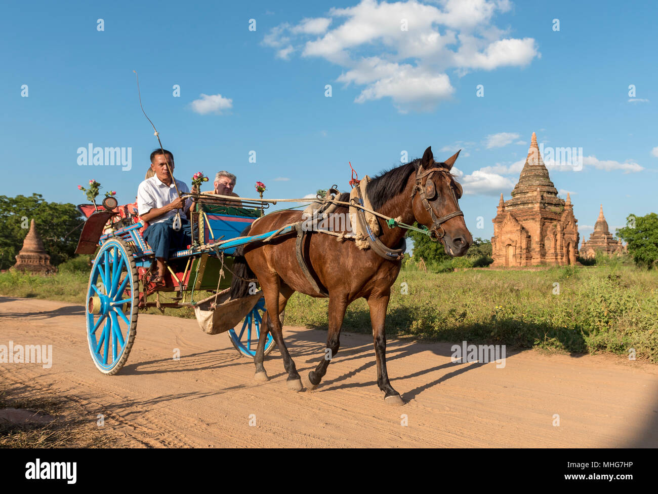 Bagan myanmar horse cart hi-res stock photography and images - Alamy