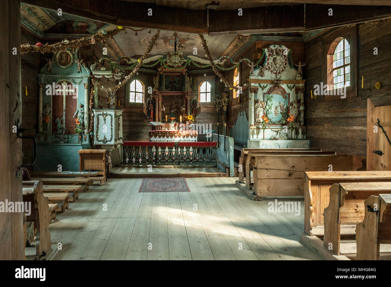 Cross village church interior hi-res stock photography and images - Alamy