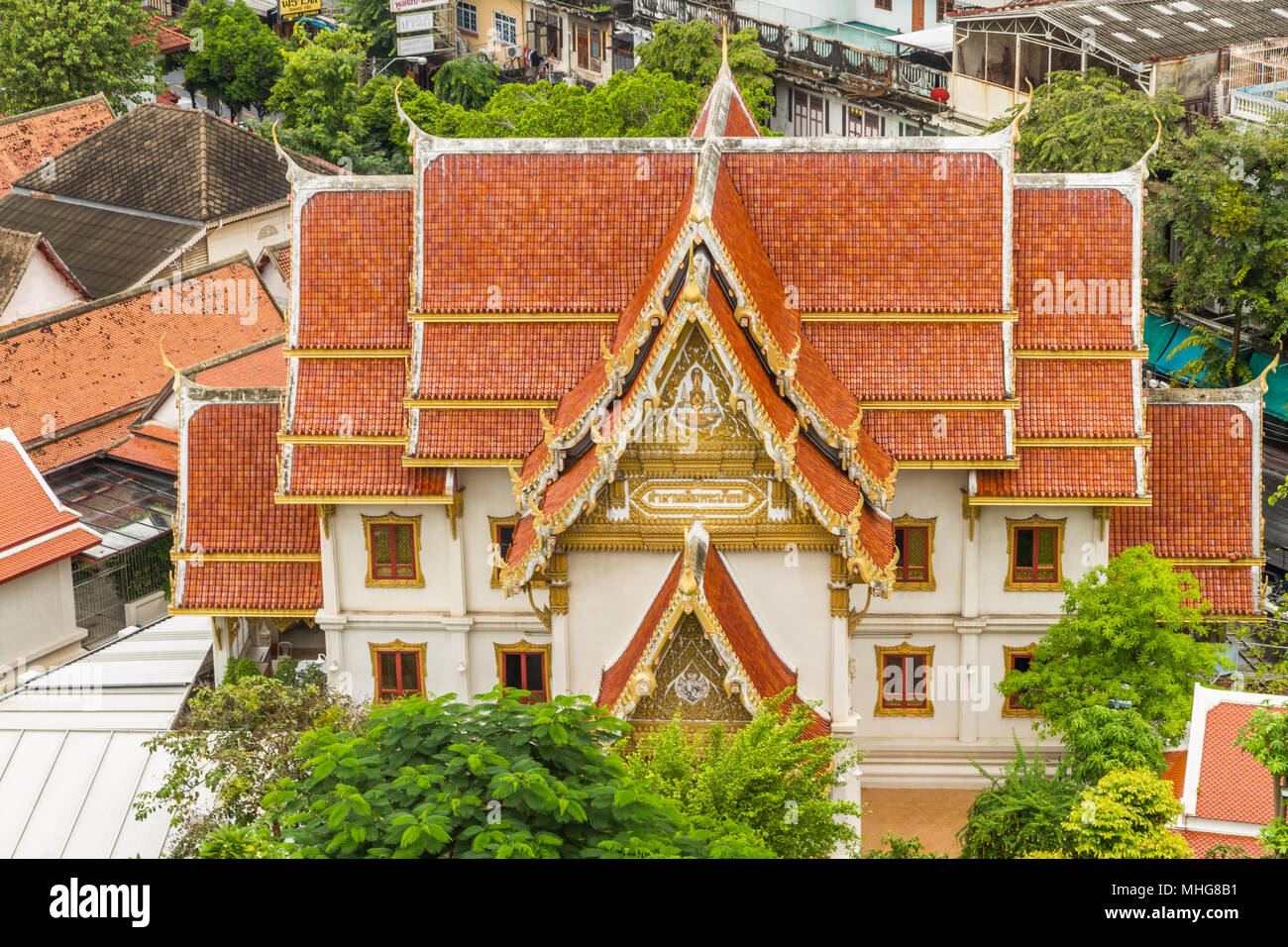 Buddhist Temple building viewed from above Stock Photo - Alamy