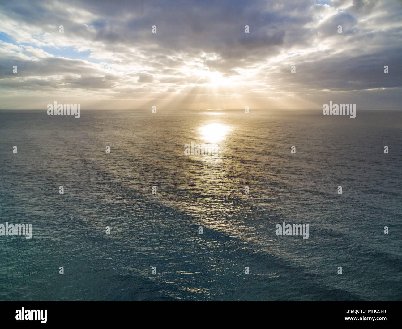 Aerial sunrise over ocean waves hi-res stock photography and images - Alamy