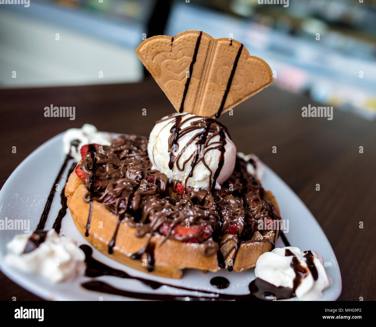 Plate colourful food desert hi-res stock photography and images - Alamy